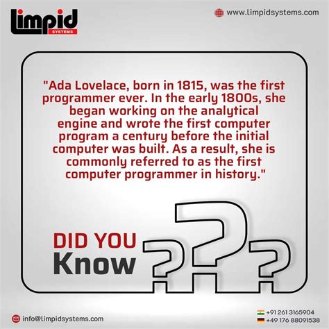 Limpid Systems On Linkedin Computerprogramming Programmer Adalovelace Coading Facts