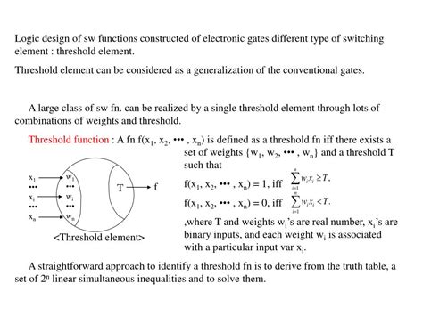 Ppt Chapter 6 Threshold Logic Powerpoint Presentation Free Download Id 3217710