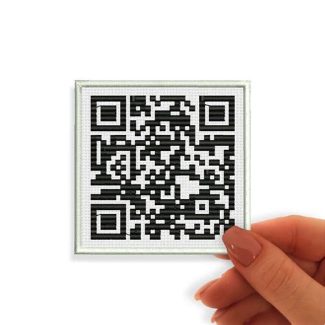 Qr Code Patch Custom Embroidered Qr Code Patch Iron On Etsy