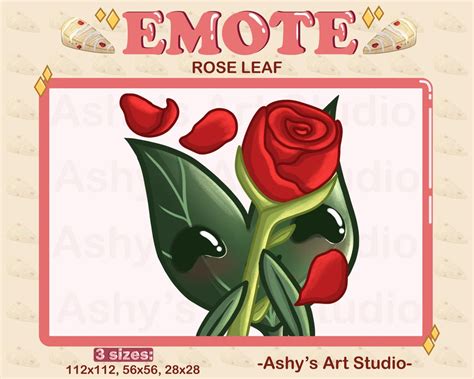 Rose Leaf Emote Twitch Youtube Discord Emote Leaf Emote Streamer