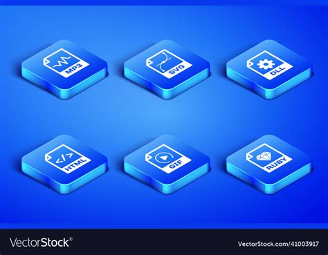 Set Ruby File Document Mp3  Html Svg Royalty Free Vector