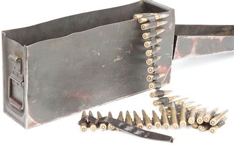 Mg 3442 Ammunition Can And Linked Ammo Belt Lot 329