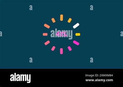 Loading Circle Video With Pink Line Loading Animation On Black And