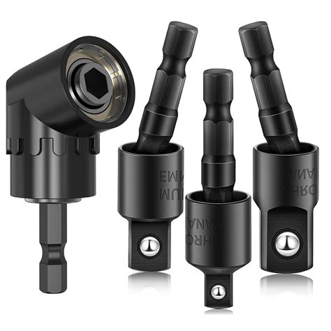 4 In 1 Impact Drill Bit Extension 360° Rotatable 1 4 3 8 1 2 Impact Grade Socket