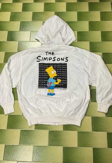 Vintage 1991 Bart Simpson Hoodie Light Jacket Full Zip Gem