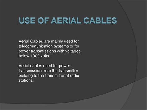 Ppt Aerial Cables Powerpoint Presentation Free Download Id 1332663