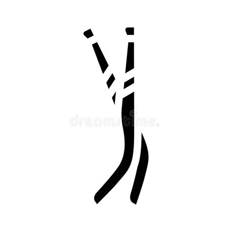 Temples Glasses Glyph Icon Vector Illustration Stock Vector