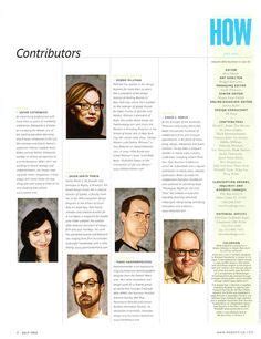 Contributorswriter Biography Pages Magazine Layout Design Newspaper