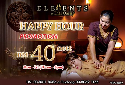 Elements Specials Happy Hour Thaioasis