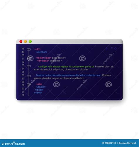 Digital Windows With Code Template Stock Vector Illustration Of Developer Digital 258032914