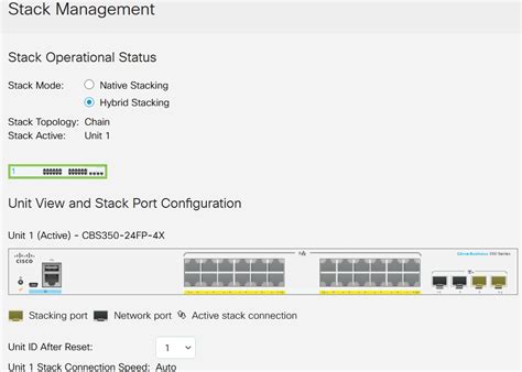 Hướng Dẫn Cấu Hình Stack Trên Switch Cisco Cbs 350 Qua Web Ui