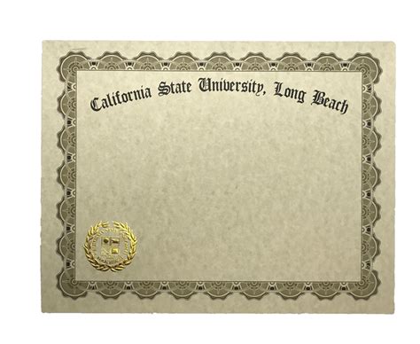 Csulb Seal Certificate Long Beach State Official Store