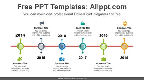 Arrows Through Circle PowerPoint Diagram Template