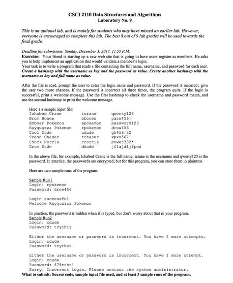 Solved CSCI2110 Data Structures And Algorithms Laboratory Chegg Com