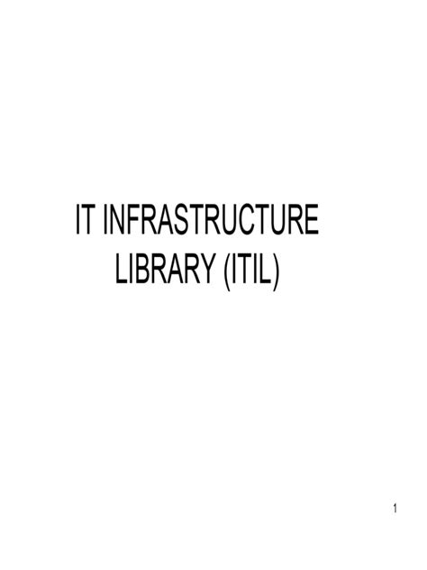 It Infrastructure Library Itil Pdf Service Level Agreement It Service Management