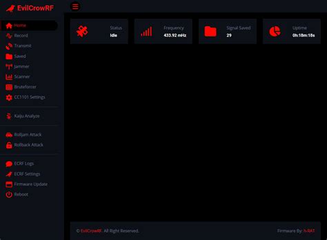GitHub H RAT EvilCrowRF Custom Firmware CC1101 FlipperZero This
