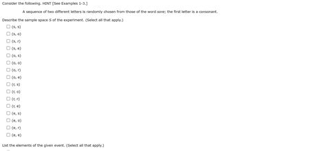 Solved Consider The Following Hint See Examples 1 3 A