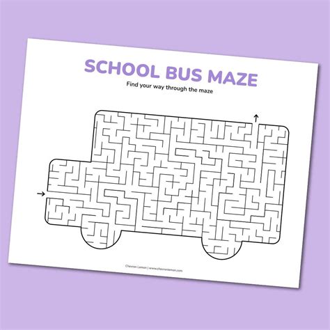 Printable School Bus Maze Artofit