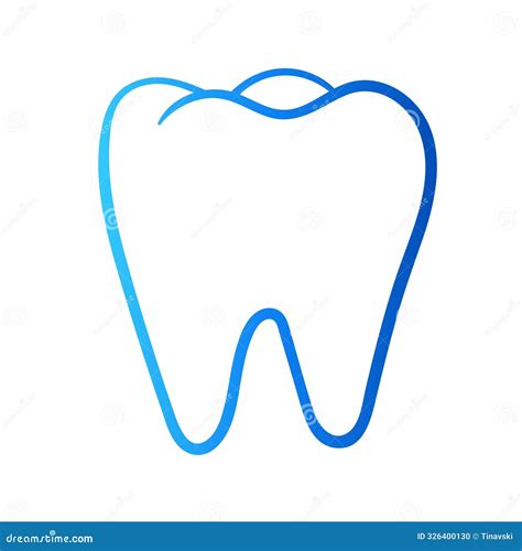 Molar Tooth Blue Gradient Vector Element Stock Vector Illustration Of