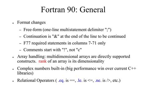 Ppt Fortran 90 95 And 2000 Powerpoint Presentation Free Download Id 3282471