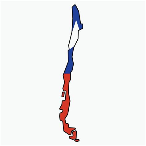Outline Drawing Of Chile Flag Map 41167134 Vector Art At Vecteezy