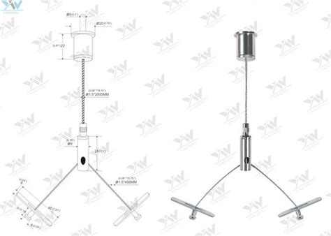Y Shape Industrial Wire Suspension Kit 304 Stainless Wire With Toggles End