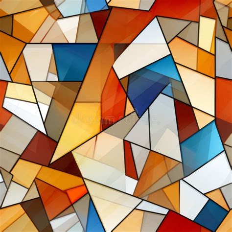Abstract Stained Glass Background With Many Different Colors Stock