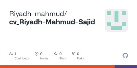 GitHub Riyadh Mahmud Cv Riyadh Mahmud Sajid