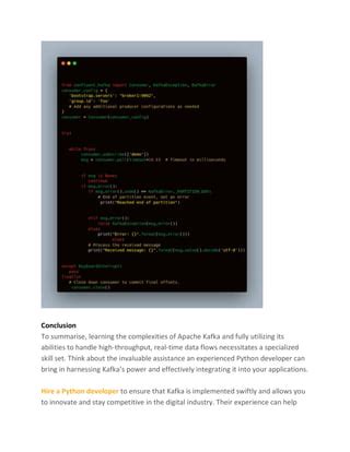 Python Kafka Integration Developers Guide PDF