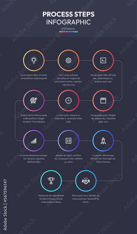 Process Workflow Timeline Steps Modern Design Template For
