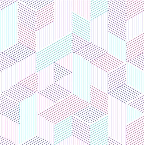 Premium Vector Seamless Isometric Lines Geometric Pattern D Cubes Vector Tiling Background