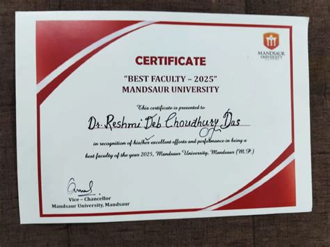Gratitude Leadershipjourney Bestfacultyaward Academicexcellence Mandsauruniversity