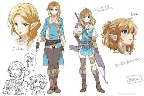 Link And Zelda Gender Bend Breath Of The Wild With Images Legend