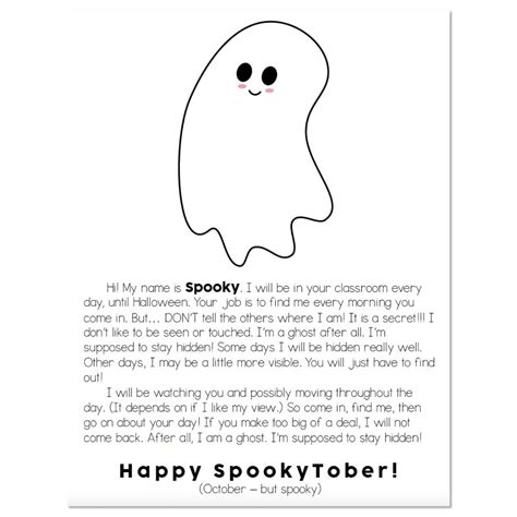 Classroom Setup Visuals Spooky The Ghost Lucky Little Learners