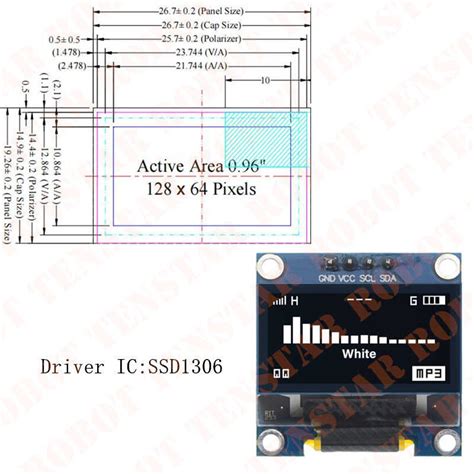 Oled 0 96 นิ้ว Ssd1306 สีขาว น้ำเงิน เหลือง 128x64 Iic I2c โมดูลแสดงผลแบบอนุกรม 12864 แผง