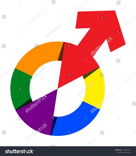 Man Symbol Rainbow Color Illustration Vector Stock Vector Royalty Free