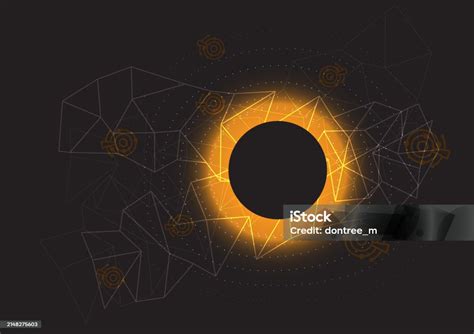 추상 빛나는 원 미래 네트워크 연결 배경 벡터 일러스트 레이 션입니다 순환 기술 과학 글로벌 하이테크 배경 반지 구체 본 0명에