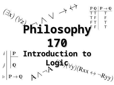 Ppt Philosophy 170 Introduction To Logic Chapter 1 Informal Introduction Dokumen Tips