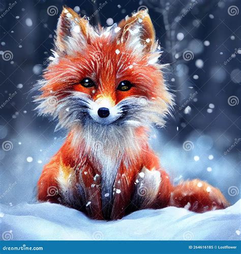 Cute Fox In Winter Wrapped In A Blanket With A Book Stock Illustration Illustration Of