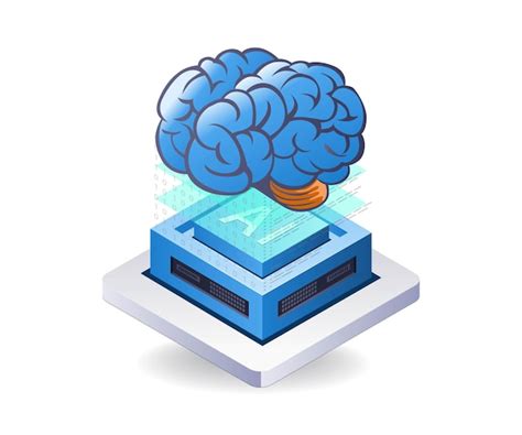 Premium Vector Artificial Intelligence Server Technology Infographic 3d Illustration Flat