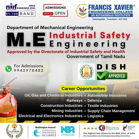Industrial Safety News And Events Francis Xavier Engineering College