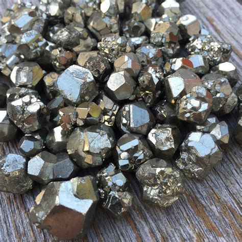 Geometric Small Pyrite Crystals Natural Dodecahedrons For Jewelry