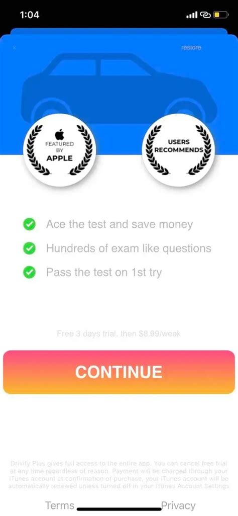 A Mobile Paywall By Pass Permit Test Dmv With Adapty