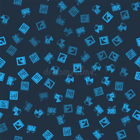 Set Mobile Stock Trading Drop Crude Oil Price And Pie Chart Infographic On Seamless Pattern