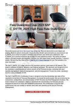 Pass Guaranteed Quiz SAP C S FTR High Pass Rate Study Group