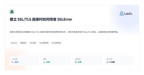 建立 Ssltls 连接时如何排查 Sslerror Labex