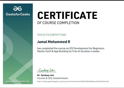 Jamal Mohammed R On Linkedin Iosdevelopment Swift Geekforgeeks