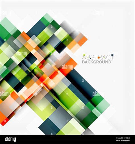 Abstract Blocks Template Design Background Simple Geometric Shapes On White Straight Lines And