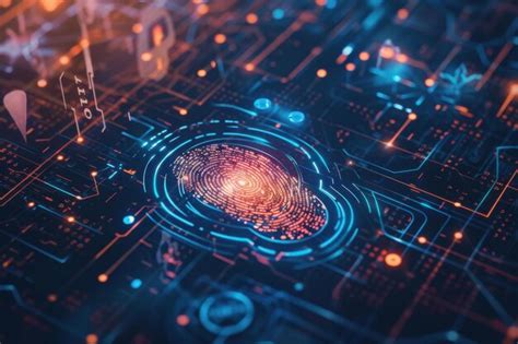 Biometric Fingerprint Scan In Digital Security Advanced Cyber Protection And Identity