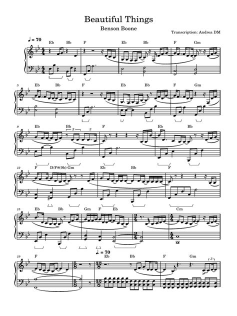 Benson Boones Beautiful Things Lyrics Pdf Songs Written
